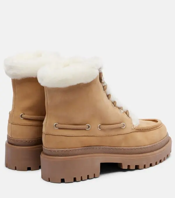YVES SALOMON Shearling-lined Suede Boots