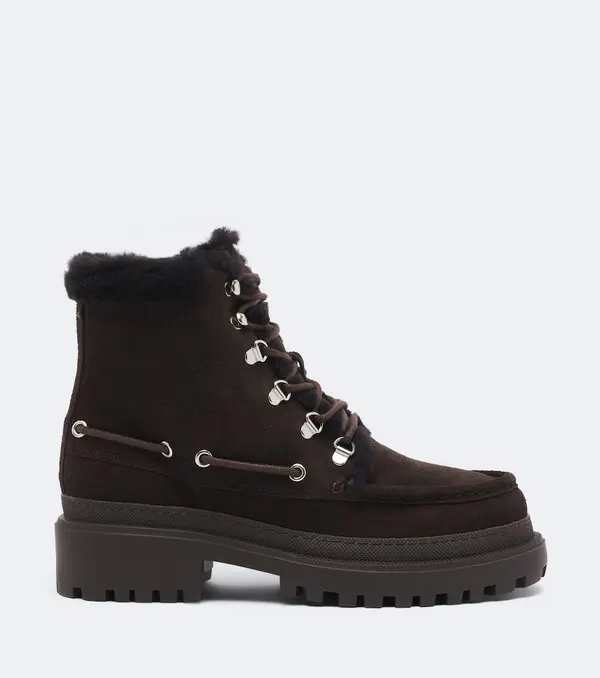YVES SALOMON Shearling-lined Suede Boots