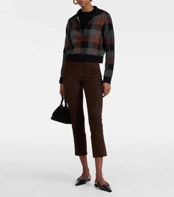 Vince Suede Slim Pants - Brown
