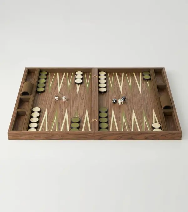 L'Objet X Fortuny Backgammon Set - Green