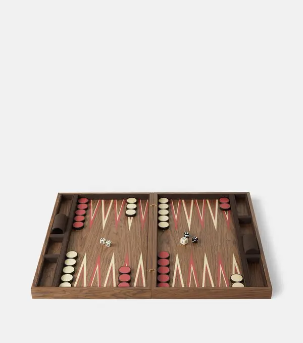 L'Objet X Fortuny Wooden Backgammon Set - Red