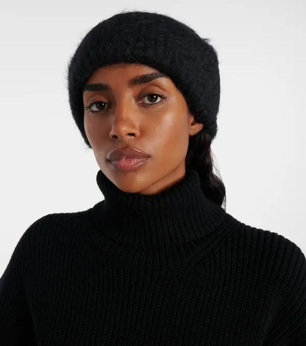 TOTEME Alpaca Wool-blend Beanie - Black