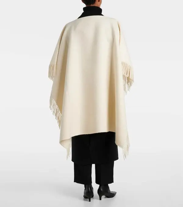 TOTEME Fringed Wool-blend Poncho