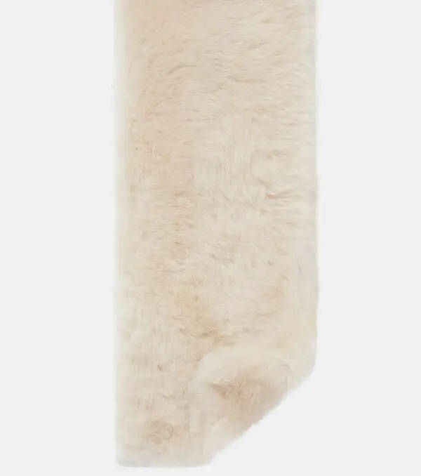 TOTEME Shearling Scarf - White