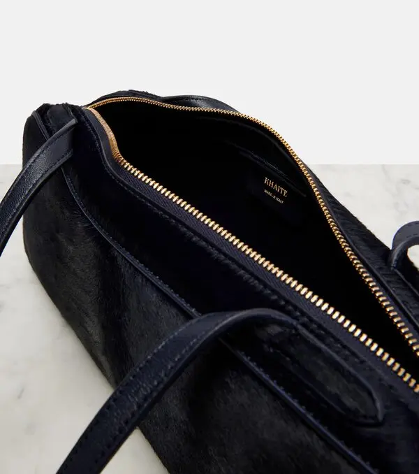 Khaite Simona Calf Hair Shoulder Bag - Blue