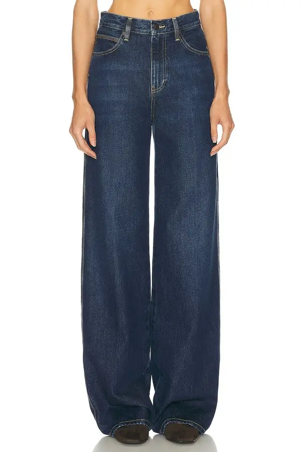 FRAME The Cuffed Wide Jeans