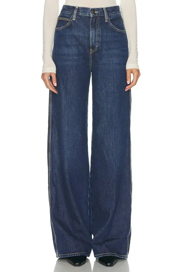 FRAME The Cuffed Wide Jeans - Spencer