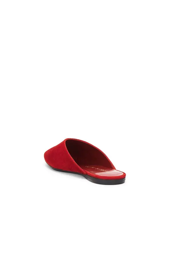 HERBERT LEVINE Homebody Suede Mule - Beth Red