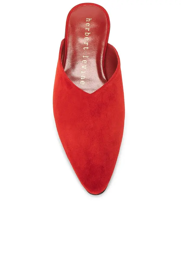 HERBERT LEVINE Homebody Suede Mule - Beth Red