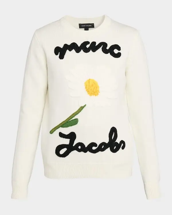 Marc Jacobs Marc Is Joy" Crewneck Sweater - Ivory