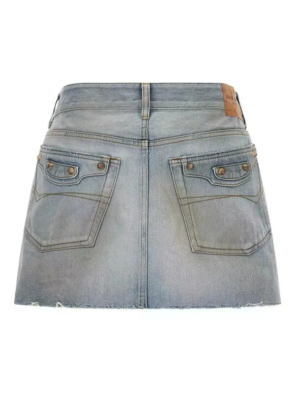 Balenciaga City Raw-cut Mini Skirt - Blue