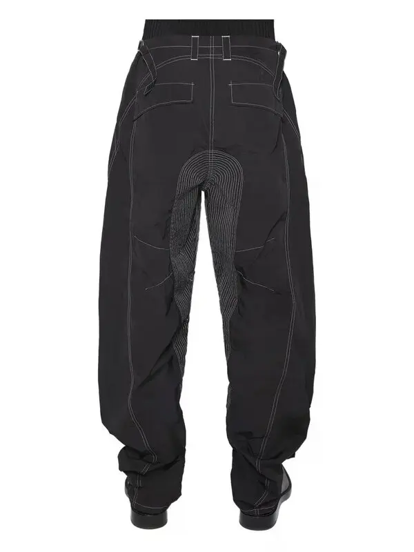 MUGLER Panelled Zip Trousers - Black