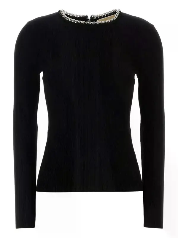 Michael Kors Ribbed Knit Long-sleeve Top