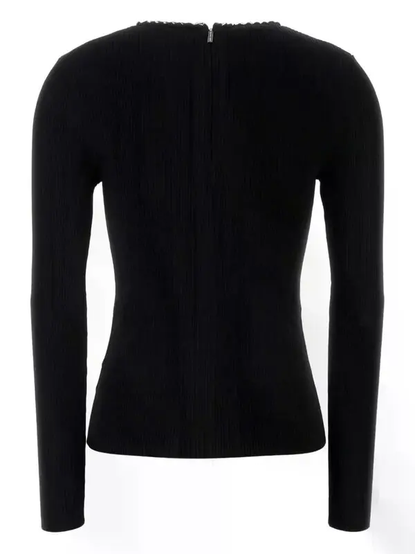 Michael Kors Ribbed Knit Long-sleeve Top