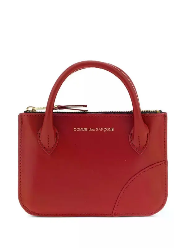 Comme Des Garçons Handles Line Leather Mini Bag - Red