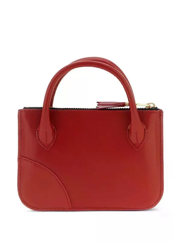 Comme Des Garçons Handles Line Leather Mini Bag - Red
