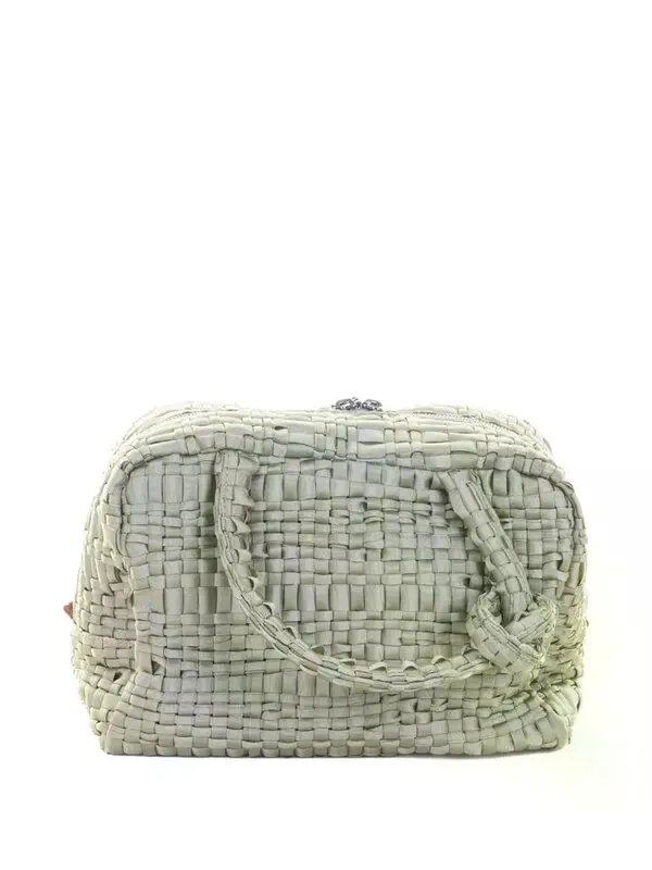 Maria La Rosa Woven-texture Tote Bag With Bow Detail