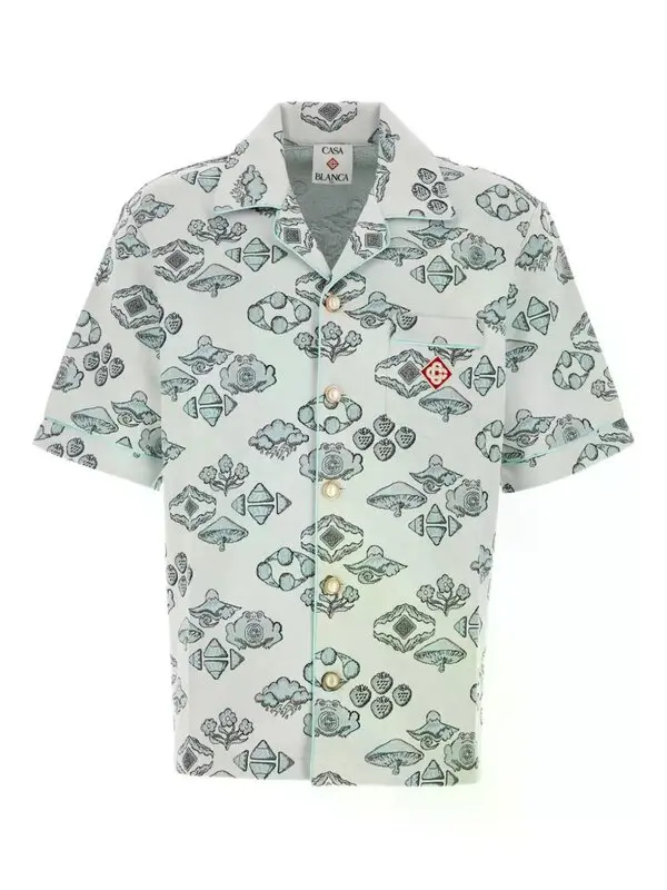 Casablanca Embroidered Jacquard Shirt - Grey