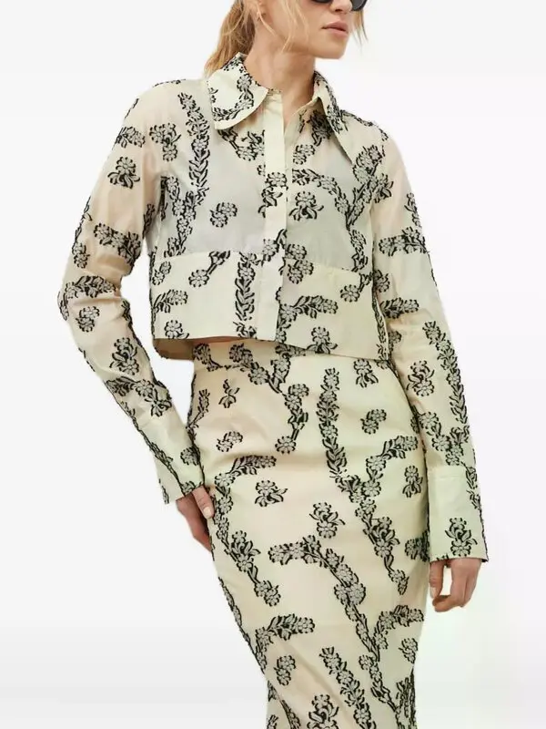 Day Birger Et Mikkelsen Floral Cropped Blouse