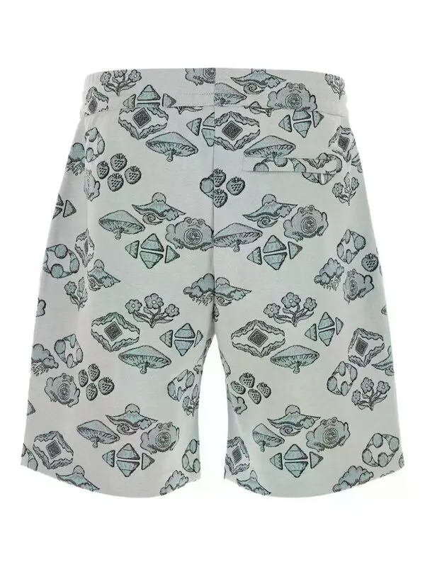 Casablanca Embroidered Jacquard Bermuda Shorts - Blue