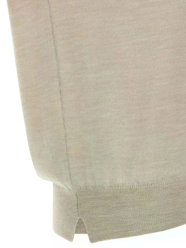 MA'RY'YA Cuffed-sleeve Crew-neck Sweater - Neutrals