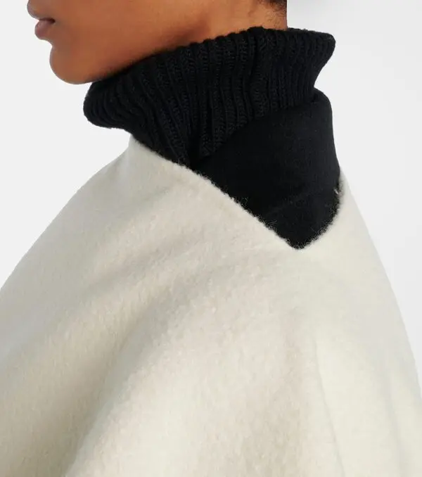 TOTEME Fringed Wool-blend Poncho