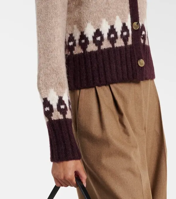 Veronica Beard Christina Fair Isle Alpaca-blend Cardigan