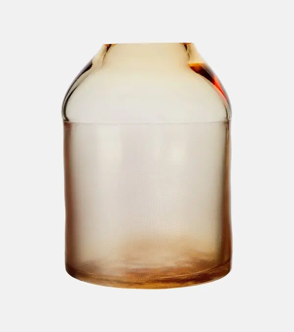 MILENA KLING Raw Small Glass Vase - Orange
