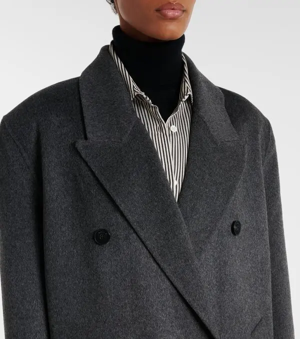 THE FRANKIE SHOP Gaia Double-breasted Wool-blend Coat
