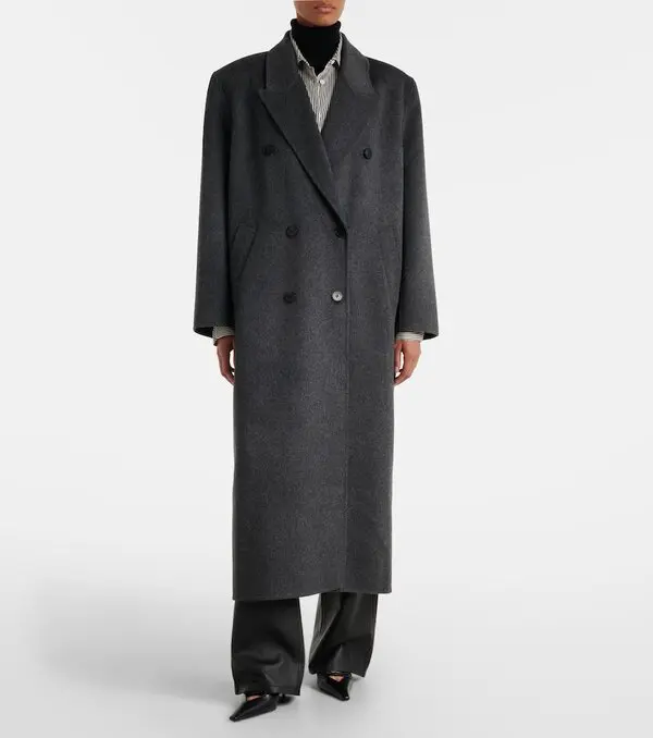 THE FRANKIE SHOP Gaia Double-breasted Wool-blend Coat