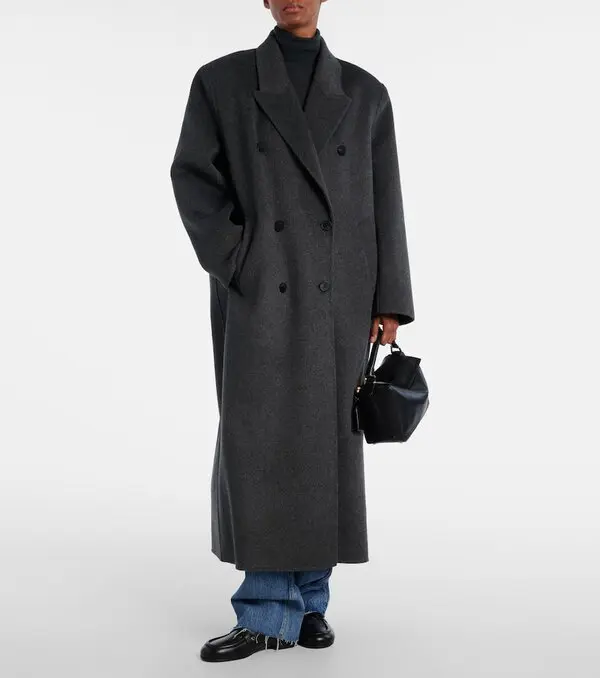 THE FRANKIE SHOP Gaia Double-breasted Wool-blend Coat