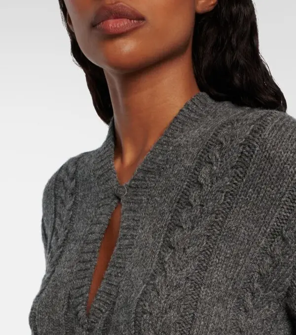 Loewe Cable-knit Wool Mouline Sweater - Grey