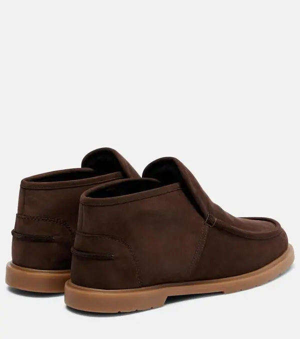 YVES SALOMON Shearling-lined Suede Ankle Boots