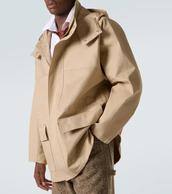 Auralee Hooded Cotton Gabardine Jacket