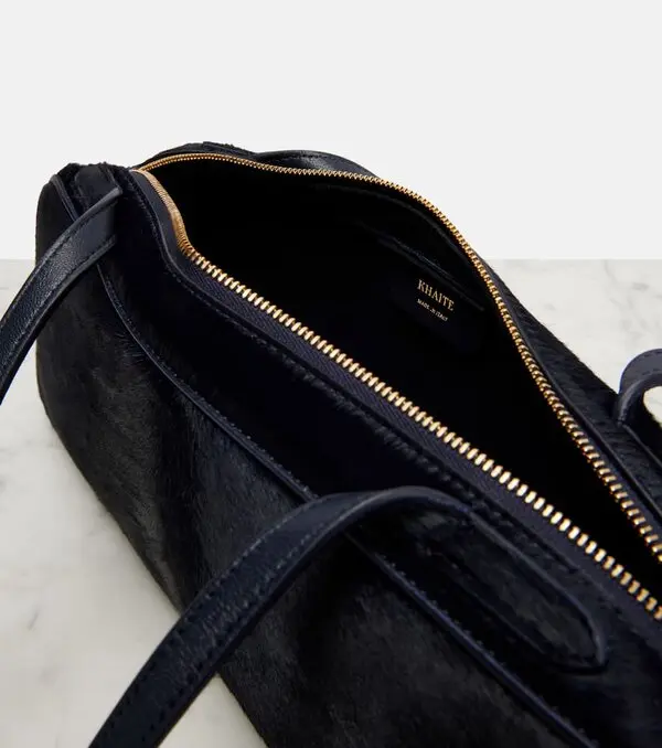 Khaite Simona Calf Hair Shoulder Bag - Blue