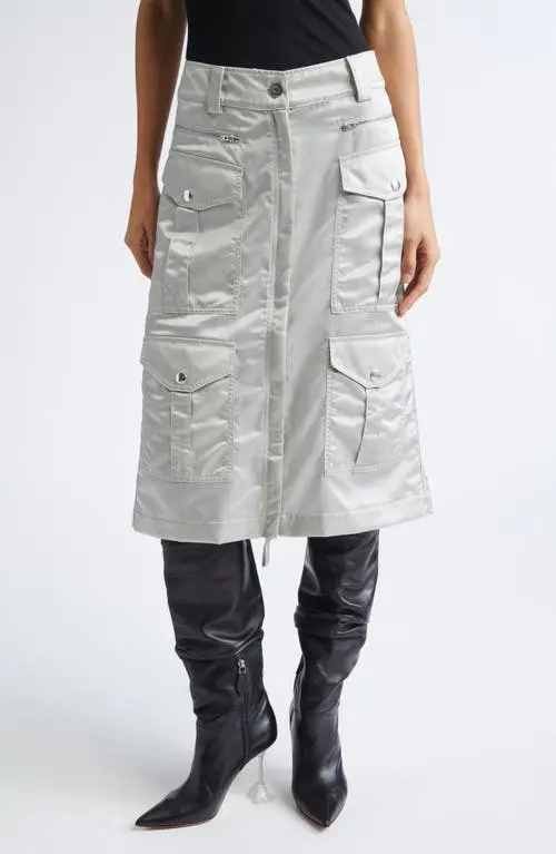 Vaquera Aviator Satin Cargo Midi Skirt