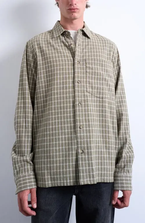 Topman Grid Check Relaxed Button-up Shirt