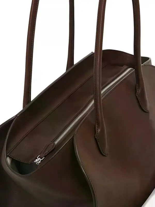 THE ROW Marlo Zip Tote Bag - Brown
