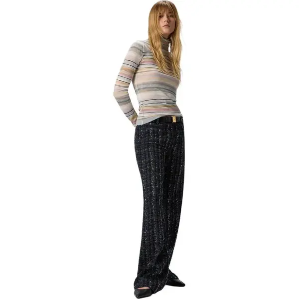 Missoni Check And Wave Pattern Trousers - Blue