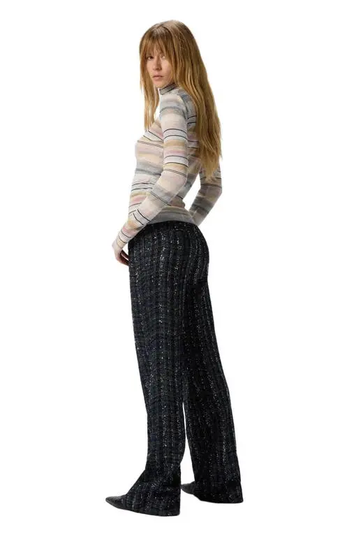 Missoni Check And Wave Pattern Trousers - Blue