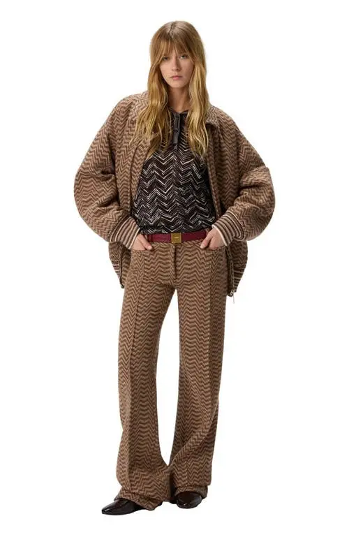 Missoni Tailored Chevron Trousers - Beige