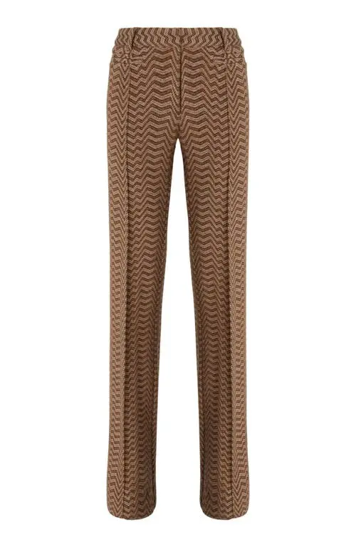 Missoni Tailored Chevron Trousers - Beige