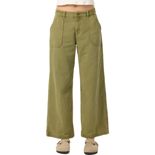 O'Neill Chandler Wide Leg Carpenter Pants - Martini Olive
