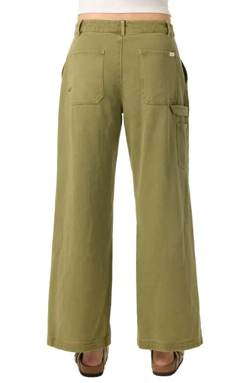 O'Neill Chandler Wide Leg Carpenter Pants - Martini Olive
