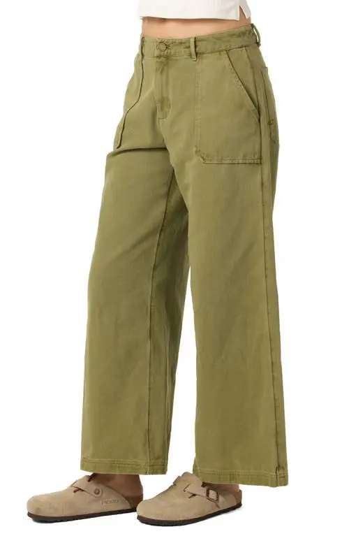 O'Neill Chandler Wide Leg Carpenter Pants - Martini Olive
