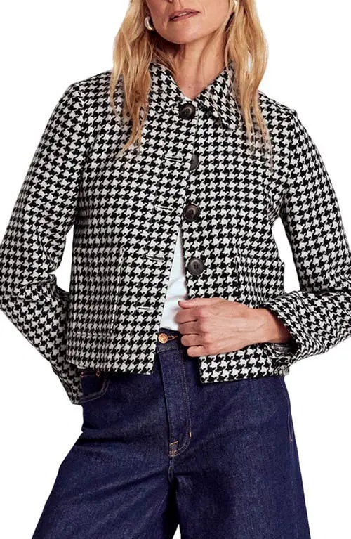Boden Knightsbridge Houndstooth Wool Jacket