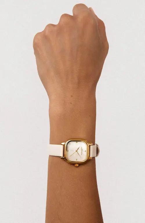 Ettika Classic Square Mother-of-pearl Watch - Bone