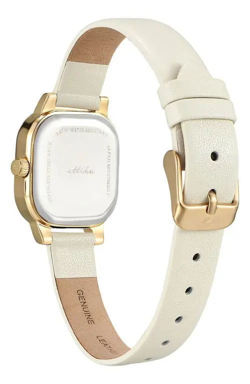 Ettika Classic Square Mother-of-pearl Watch - Bone