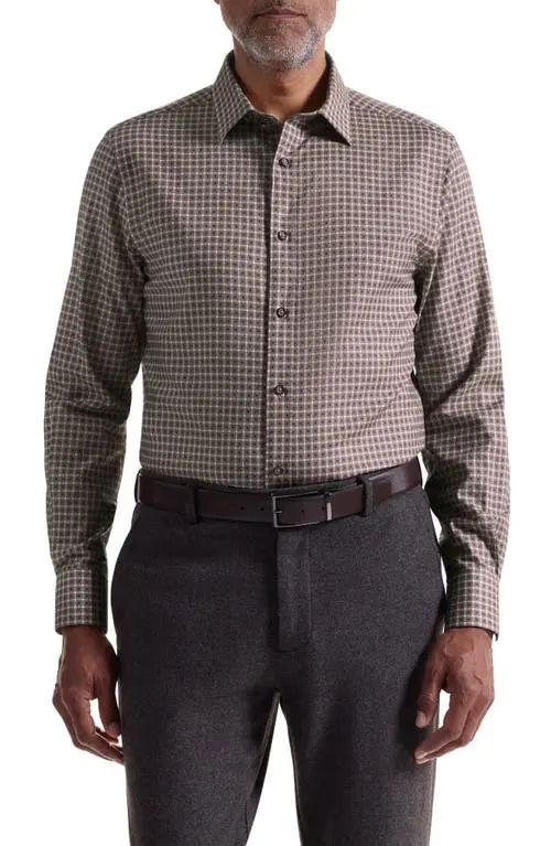 Bugatchi Julian Shaped Fit Grid Check Button-up Shirt