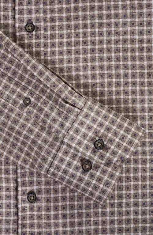 Bugatchi Julian Shaped Fit Grid Check Button-up Shirt